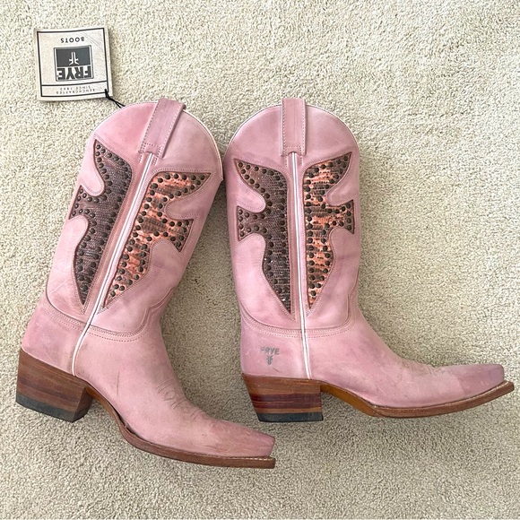Frye | Shoes | Frye Daisy Duke Pink Cowboy Boots Rare Vintage | Poshmark